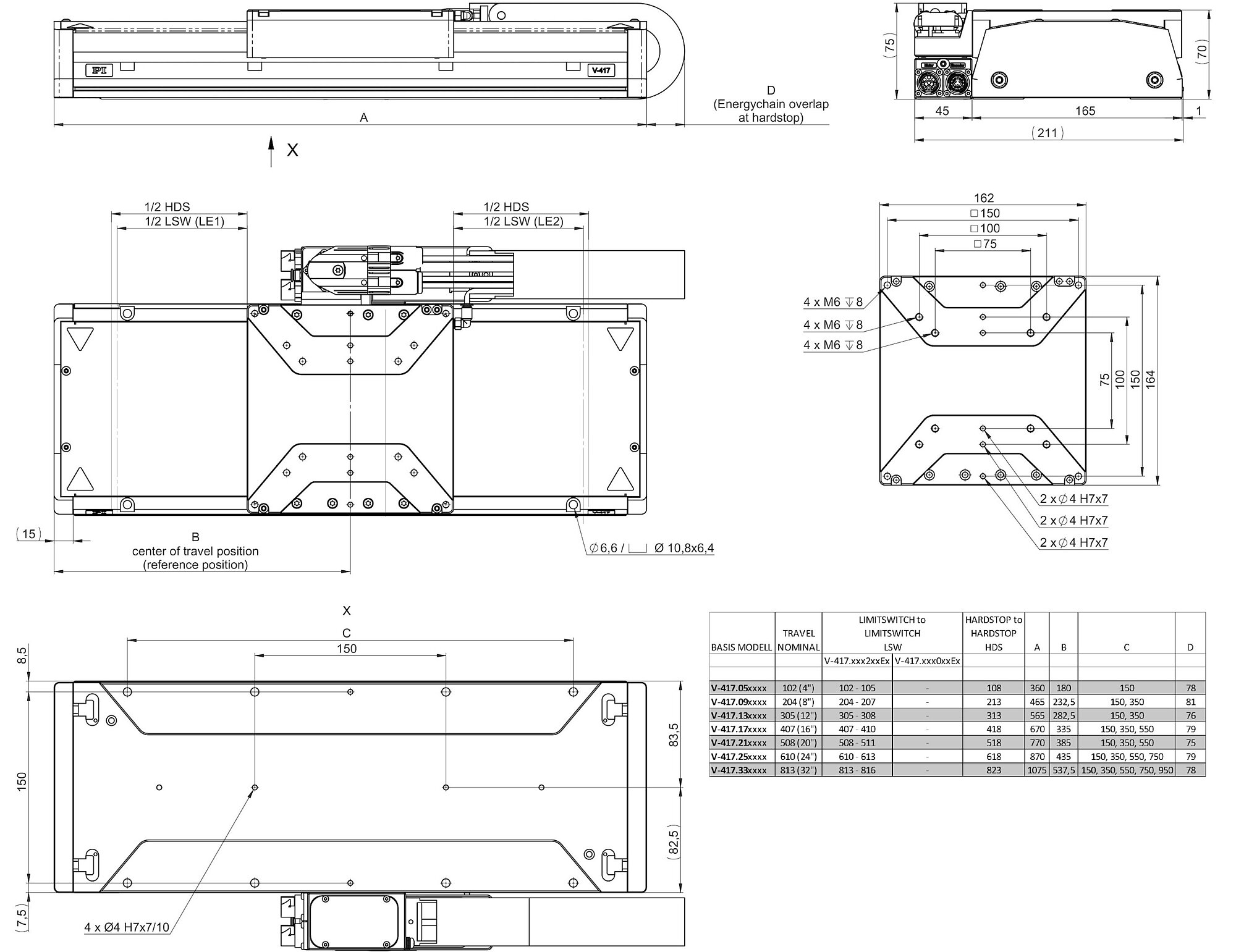 V-417 Hochlast-Lineartisch für die Industrielle Automatisierung